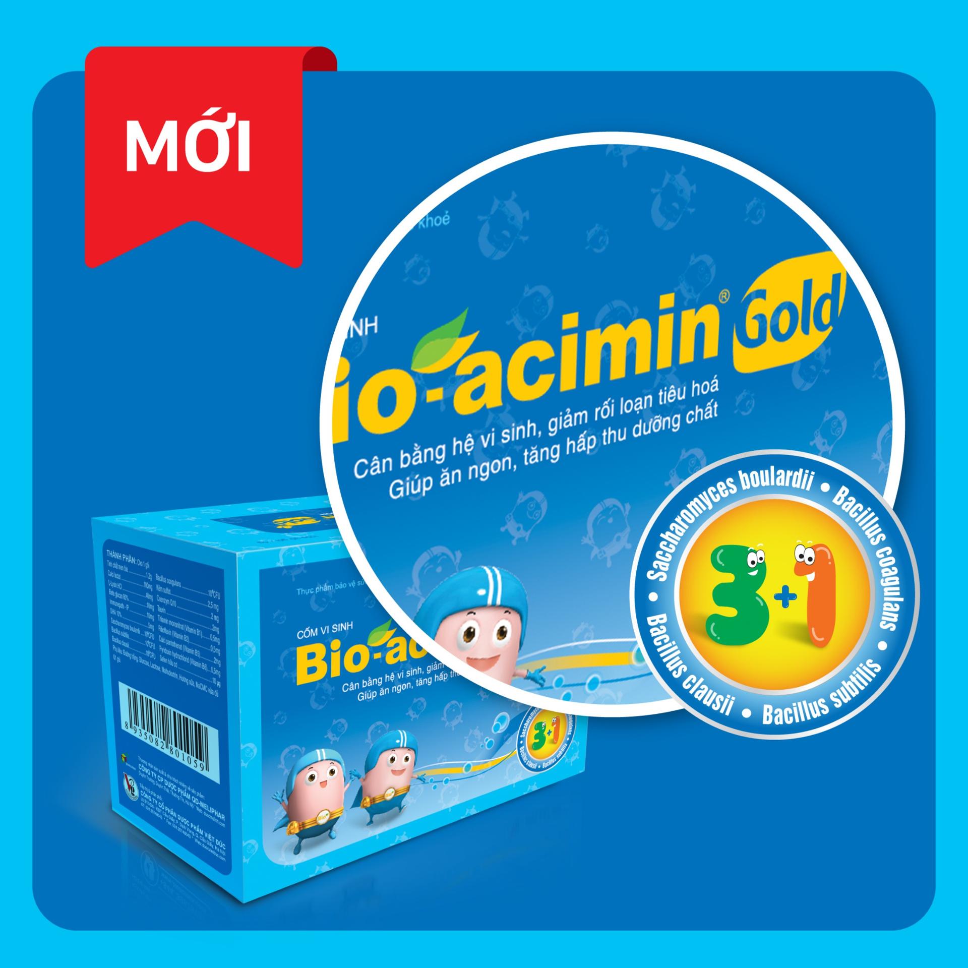 Thay đổi mẫu mã bao bì sản phẩm Bio - acimin Gold - Bio-acimin